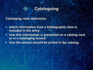 Classification, Cataloguing And Marc Crash Course | PPT