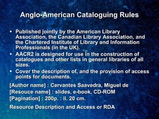 Classification, Cataloguing And Marc Crash Course | PPT