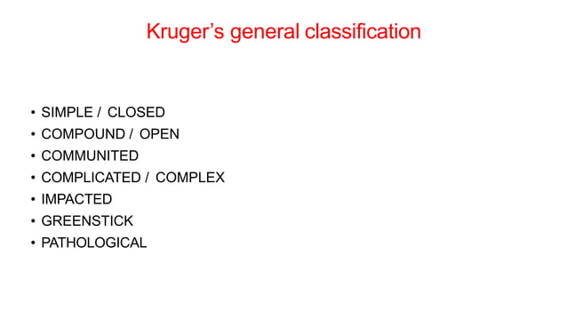 Classification, clinical features of pan facial trauma | PPTX