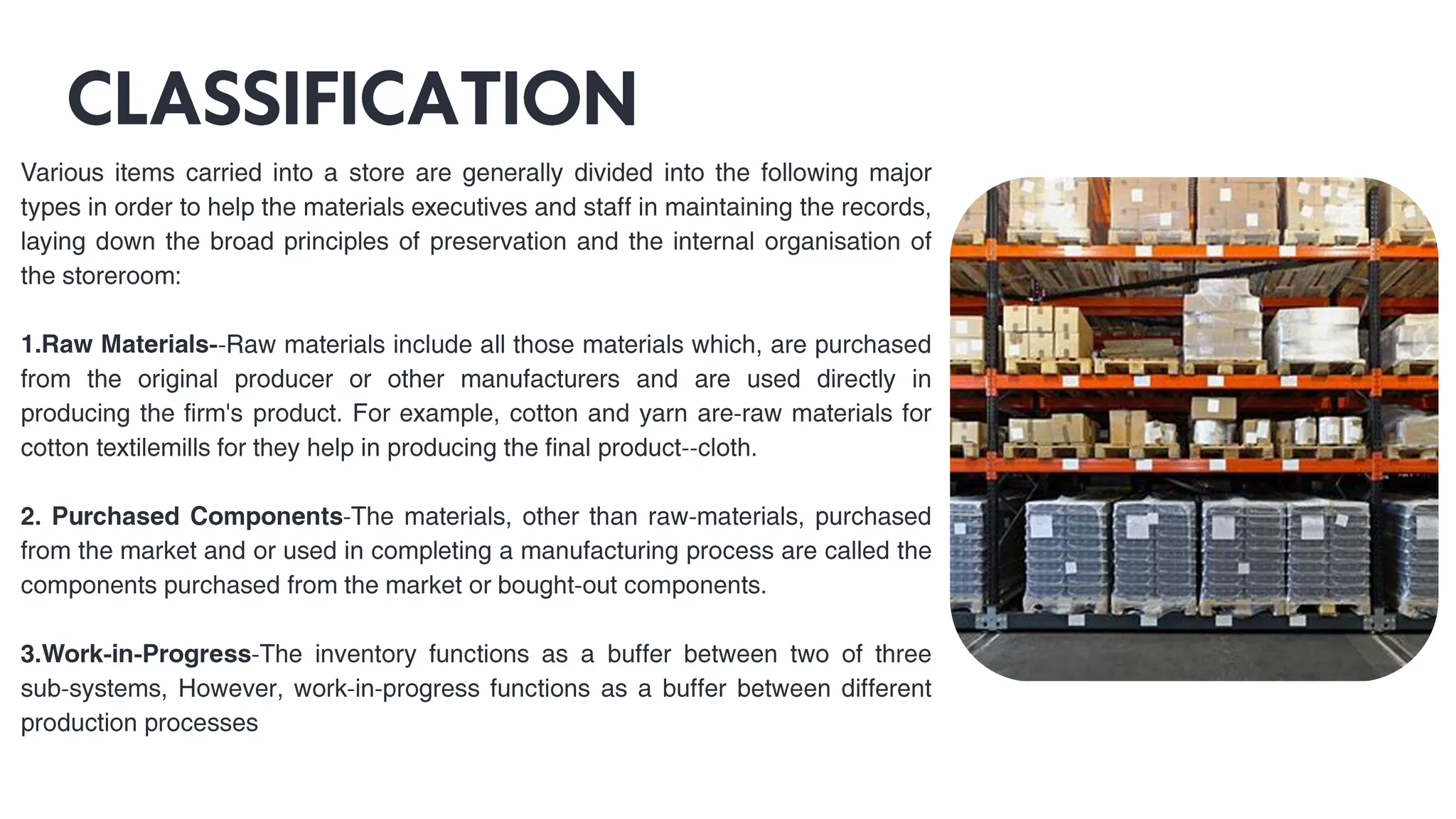 classification, codification, warehouse management.pptx | Logistics ...