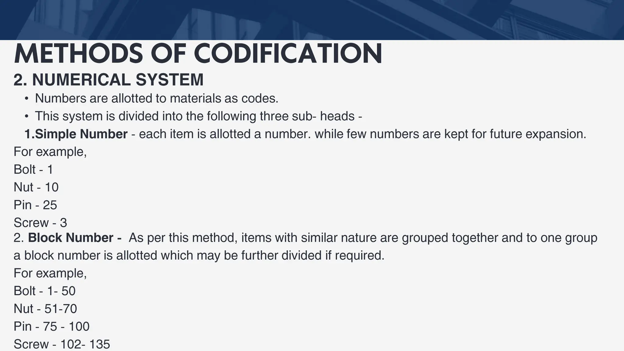 classification, codification, warehouse management.pptx | Logistics ...