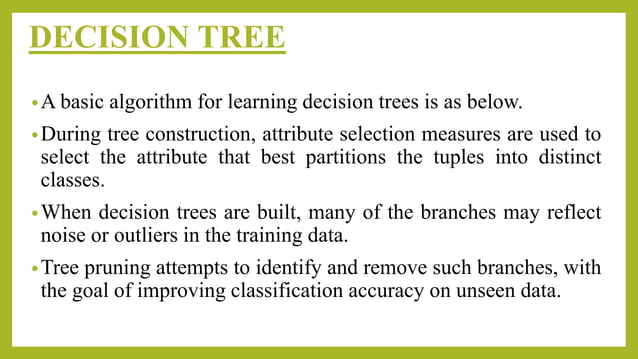 Classification decision tree | PPTX | Weather | Science