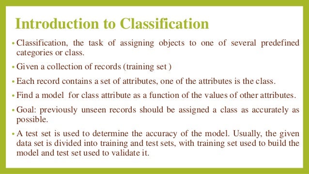 Classification decision tree
