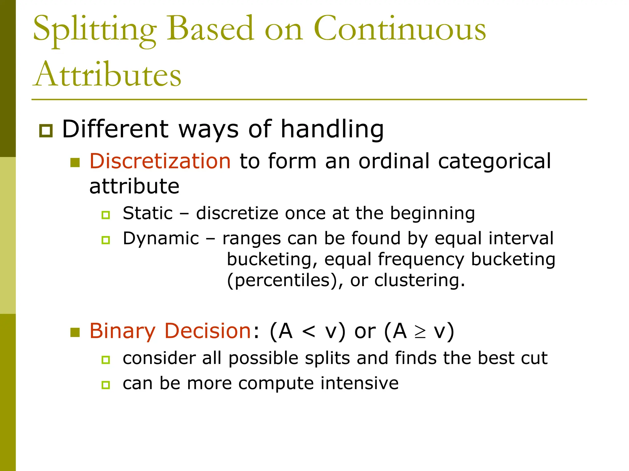 Decision Tree Based Classification Ml Ppt