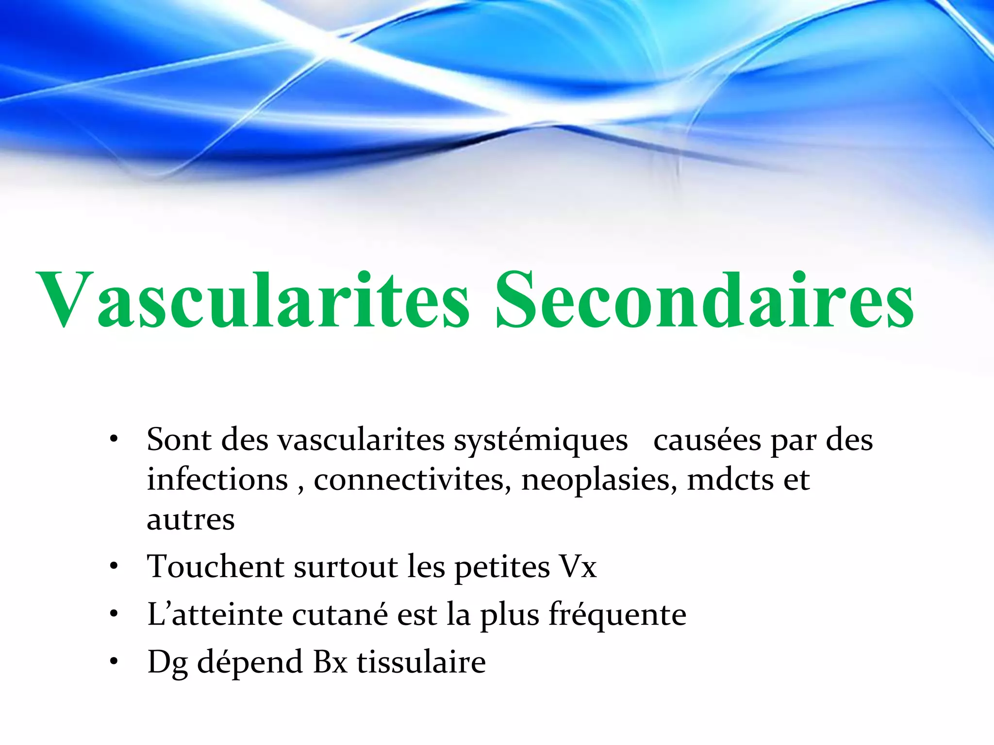 Classification of vasculitis