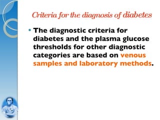 Classification & Diagnosis Of Diabetes | PPT