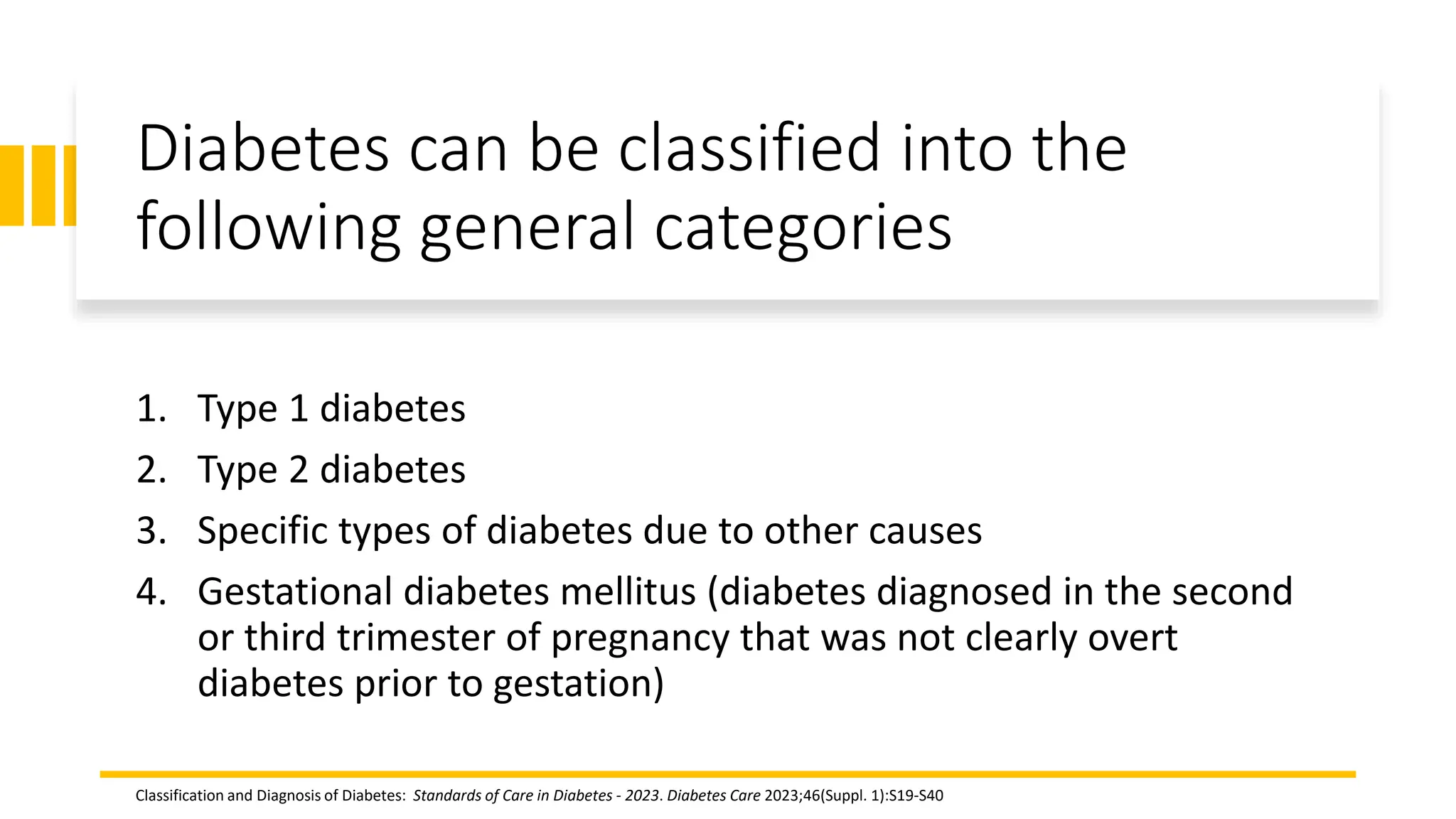 Classification & Diagnosis of Diabetes | PPTX