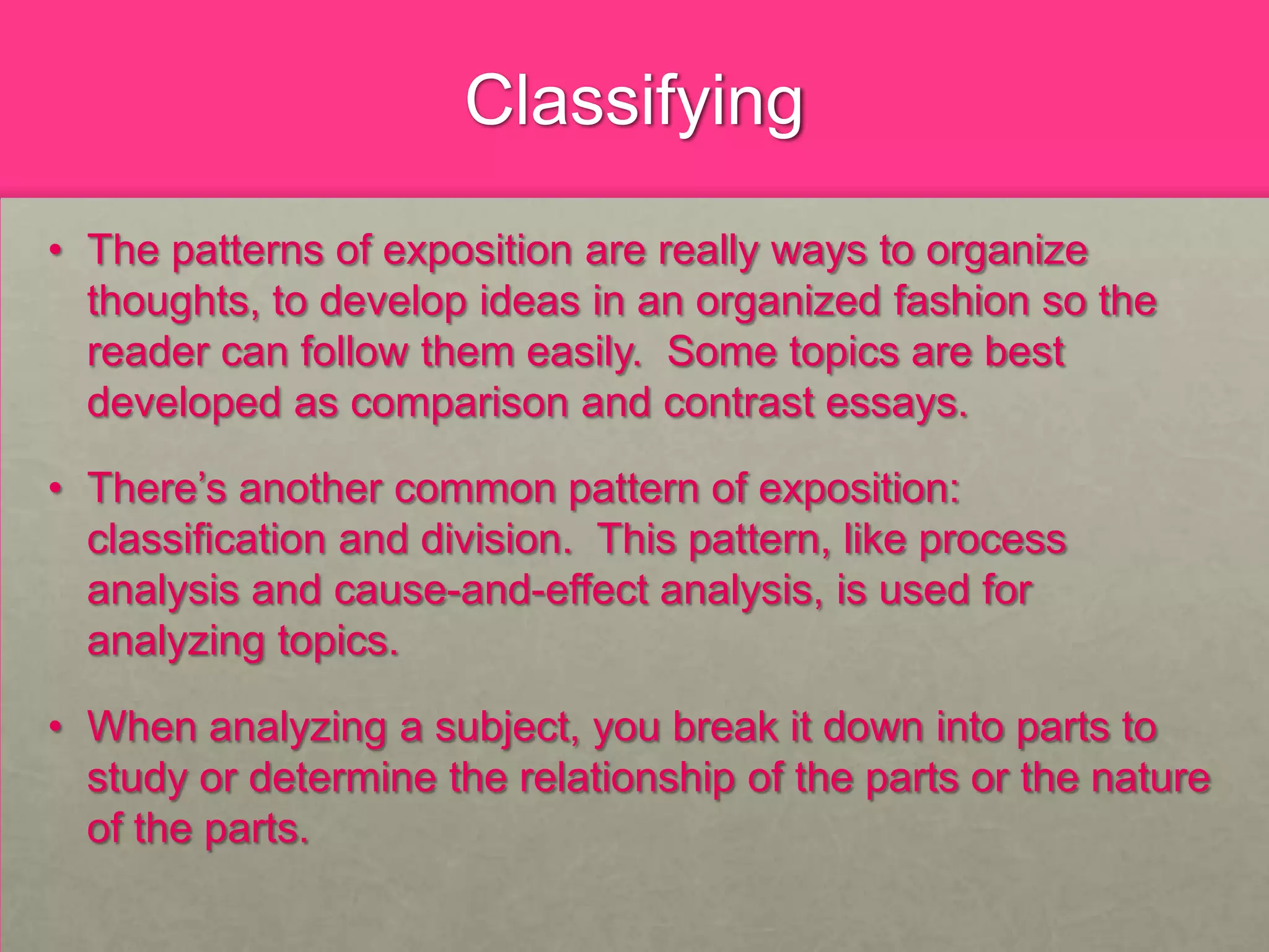 Classification essay | PPTX