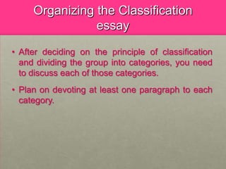 Classification essay | PPTX