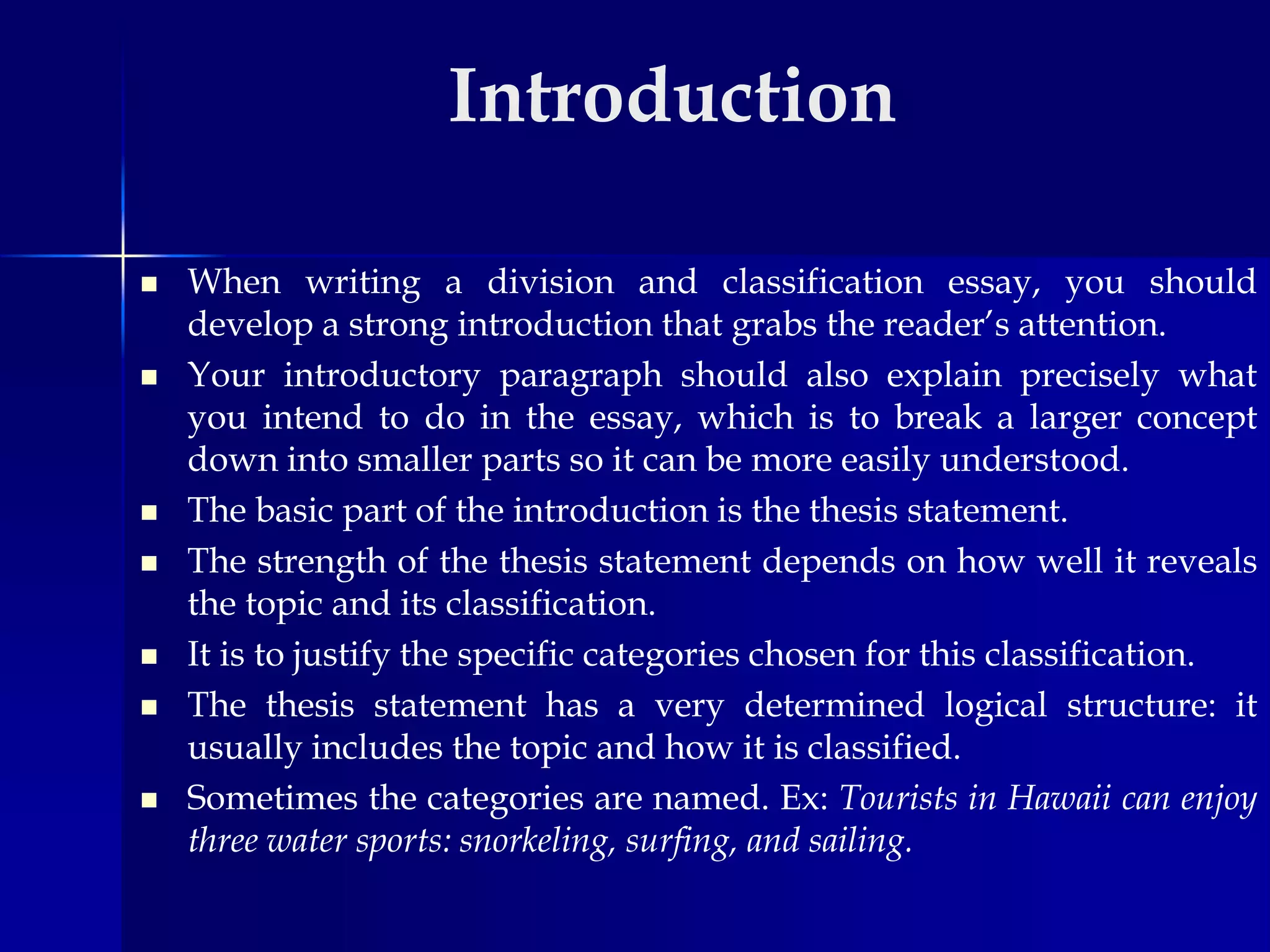 Classification essay | PPT