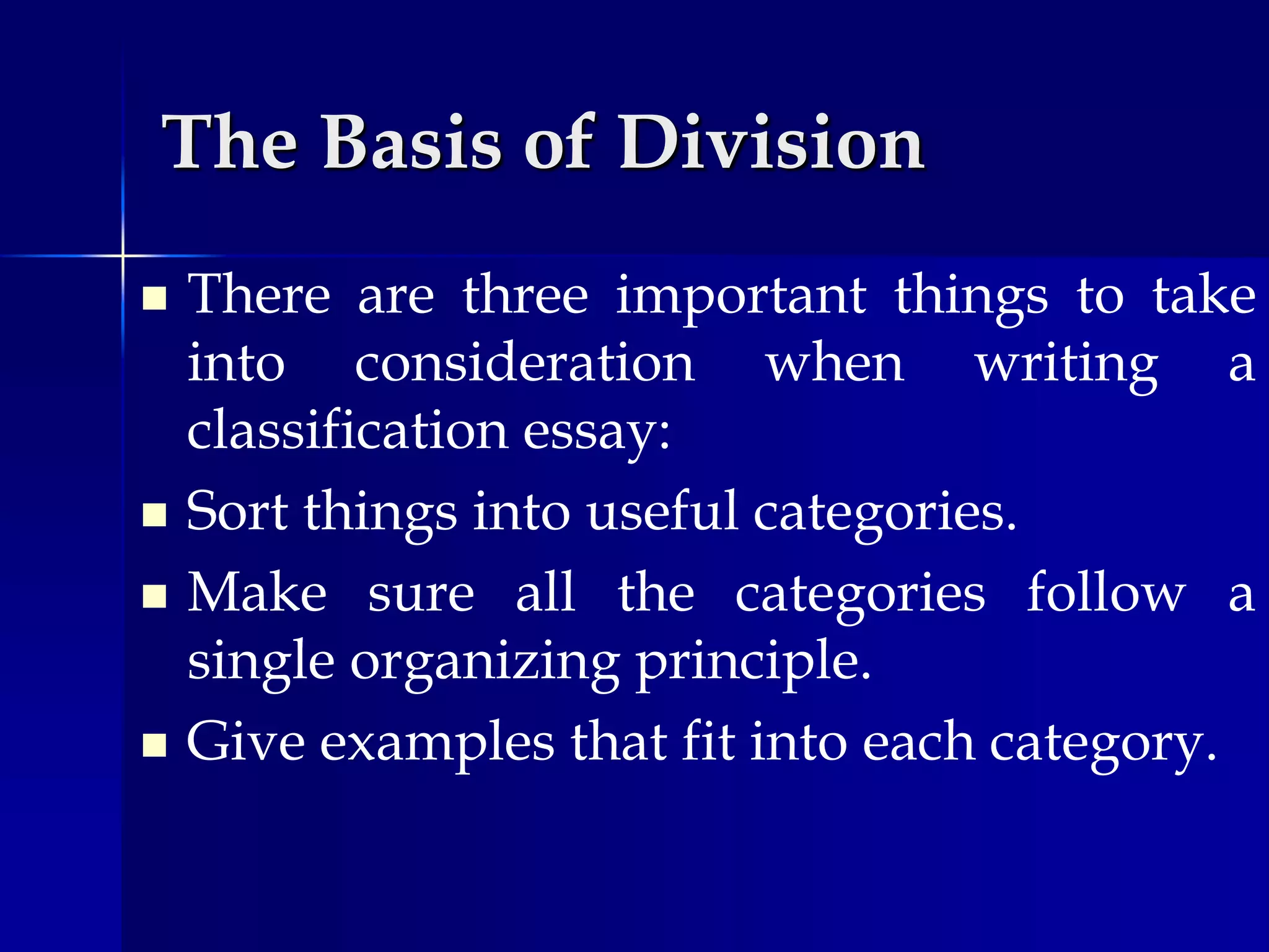 Classification essay | PPT