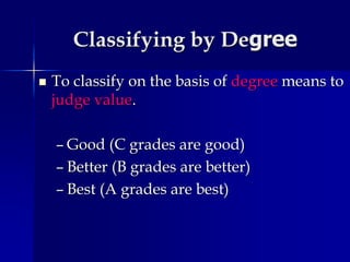 Classification essay | PPT