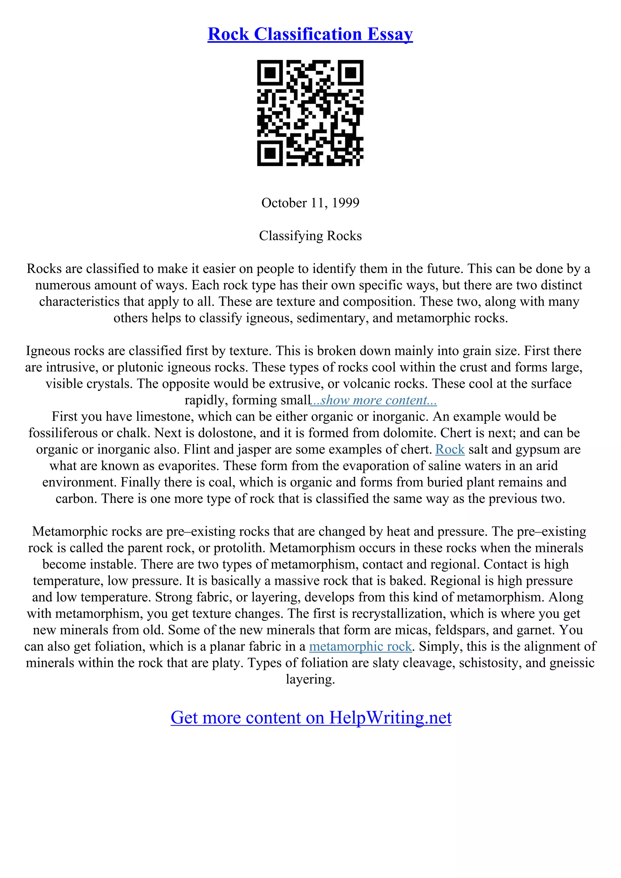 Classification Essay | PDF