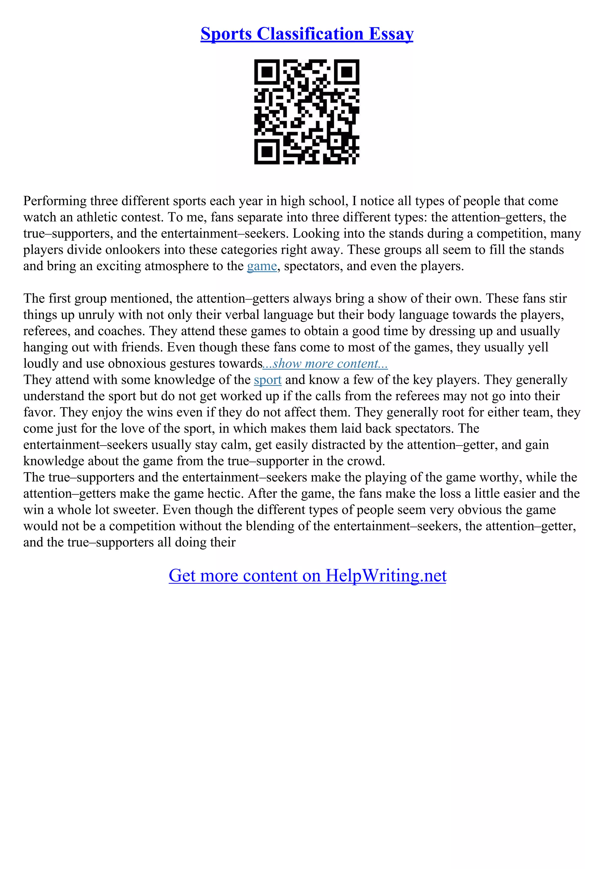 Classification Essays | PDF