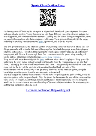 Classification Essays | PDF