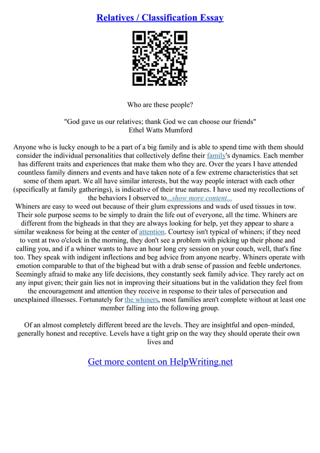 Classification Essays | PDF