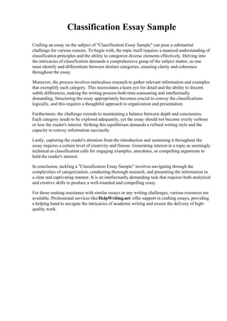 Classification Essay Sample.pdf
