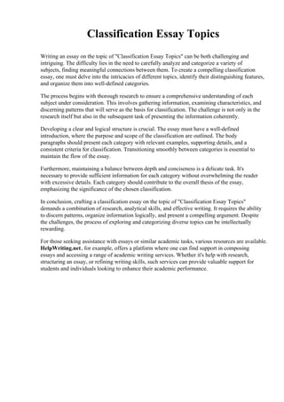 Classification Essay Topics.pdf