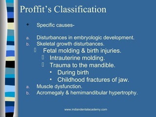 Classification & etiology of malocclusion | PPT