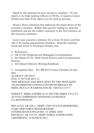 CLASSIFICATIONEXECUTIVE SUMMARYTA-XXXXXXXDD Mmm YY(U.docx