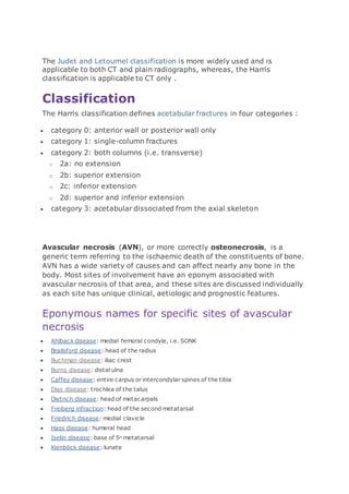 Important radiological classification of fracture and AVN | DOCX