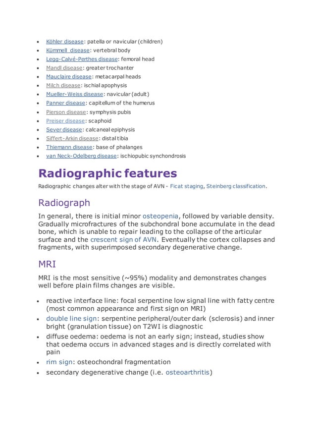 Important radiological classification of fracture and AVN | PDF