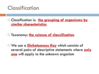 Classification including plants | PPT