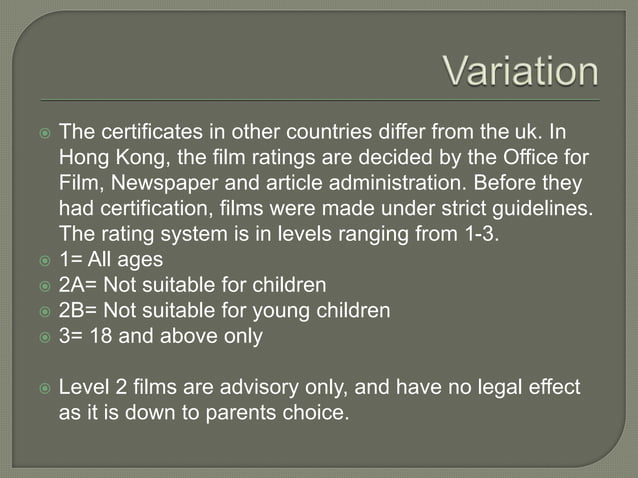 Classification in film | PPTX