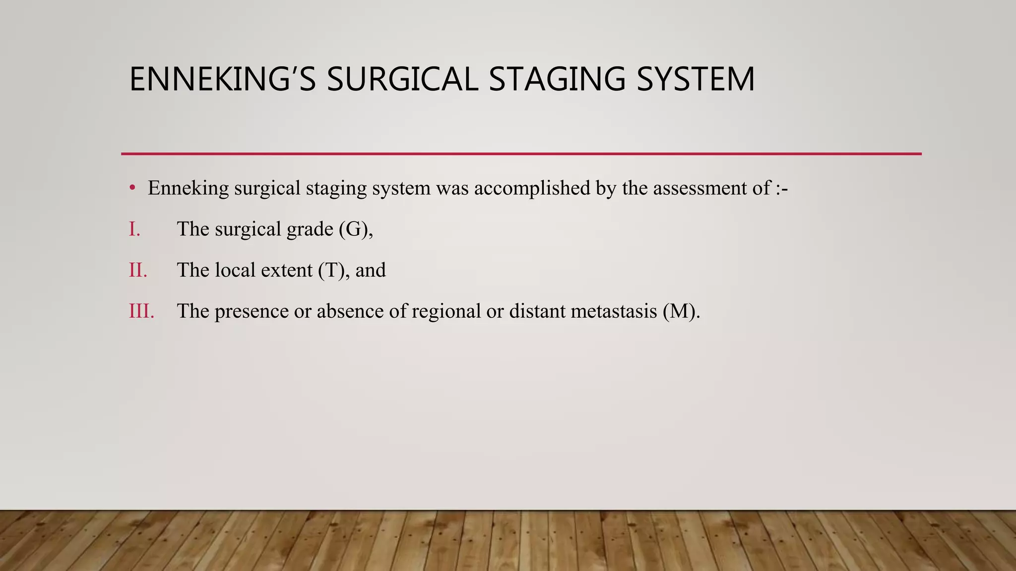 Classification in orthopaedic oncology | PPTX