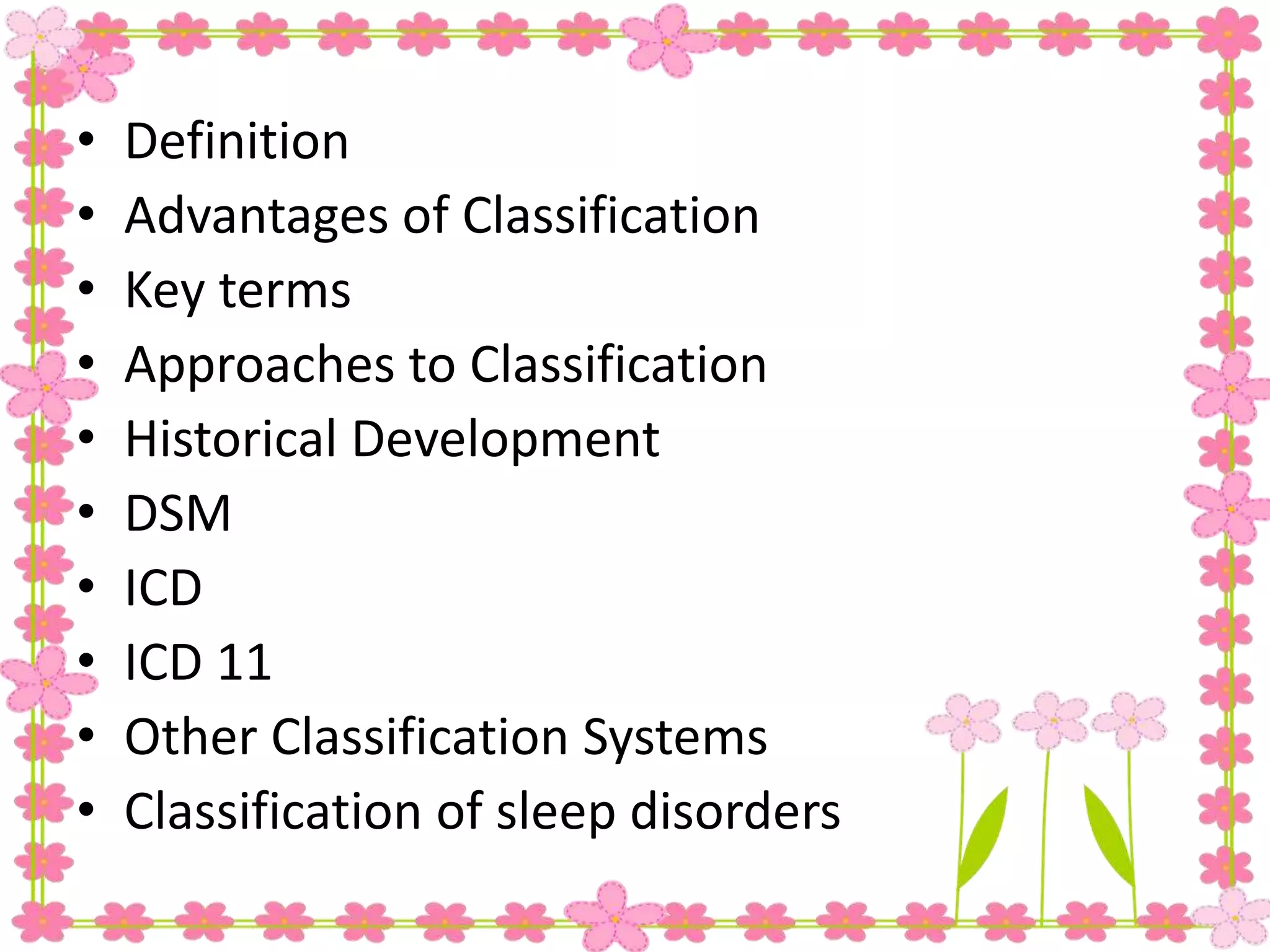 Classification in psychiatry | PPTX