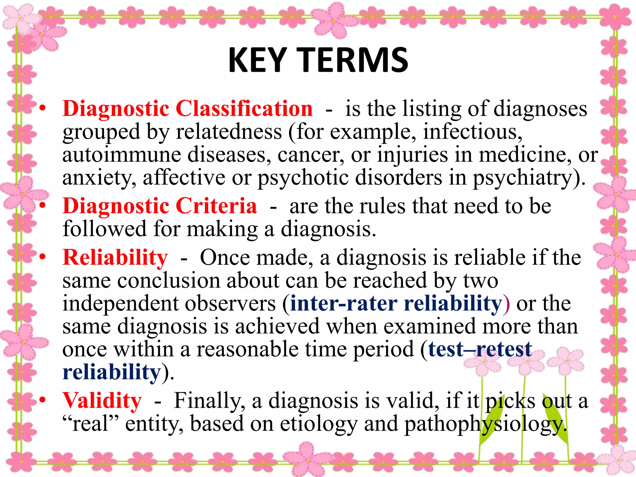 Classification in psychiatry | PPTX