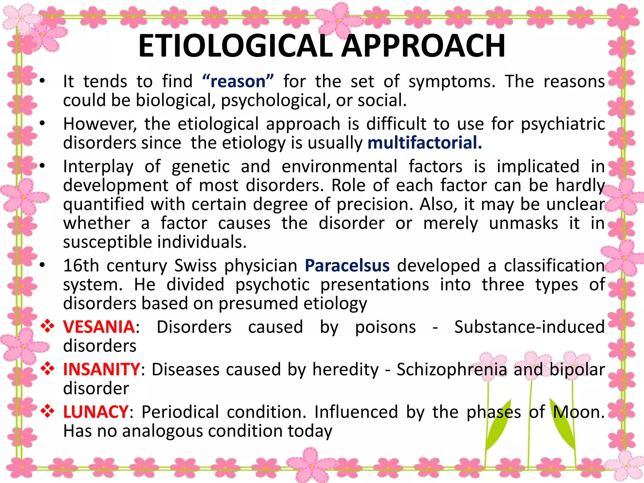 Classification in psychiatry | PPTX
