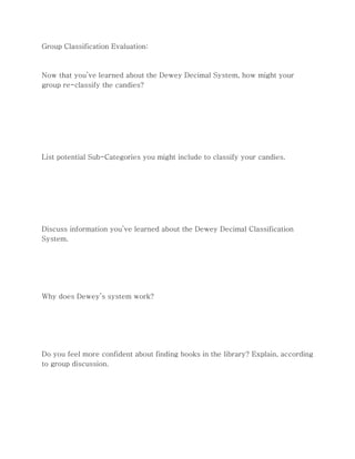 Classification is sweet | DOCX