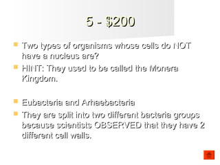 Classification Jeopardy Review | PPT