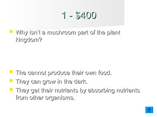 Classification Jeopardy Review | PPT