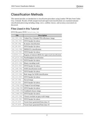 Classification methods envi | PDF