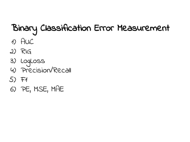 Classification metrics | PDF