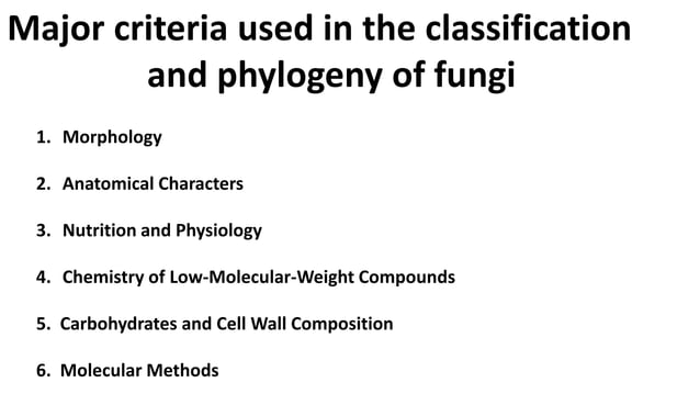 Classification n evolution of fungi | PPTX | Chemistry | Science