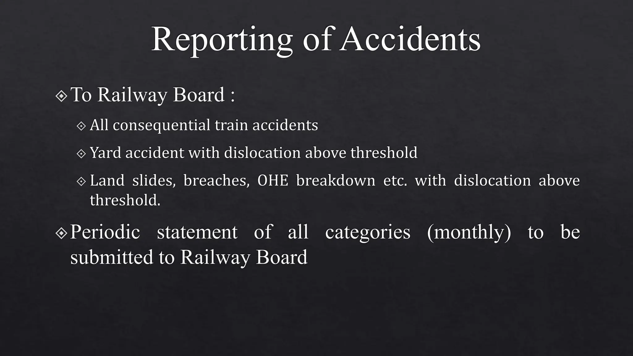 Classification of Accidents in railwayss | PPTX