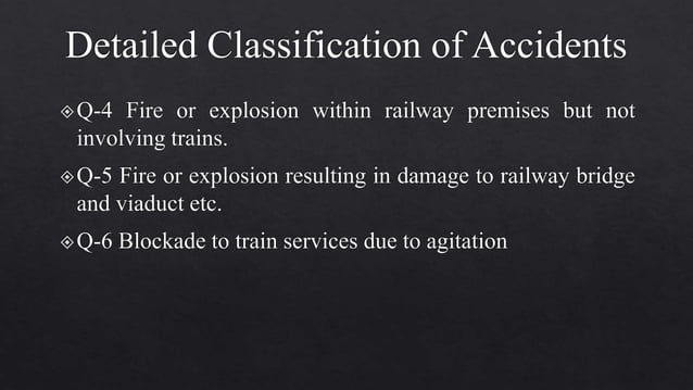 Classification of Accidents in railwayss | PPTX