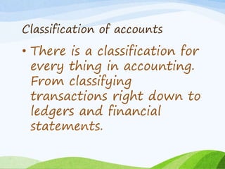 Classification of accounts | PPTX