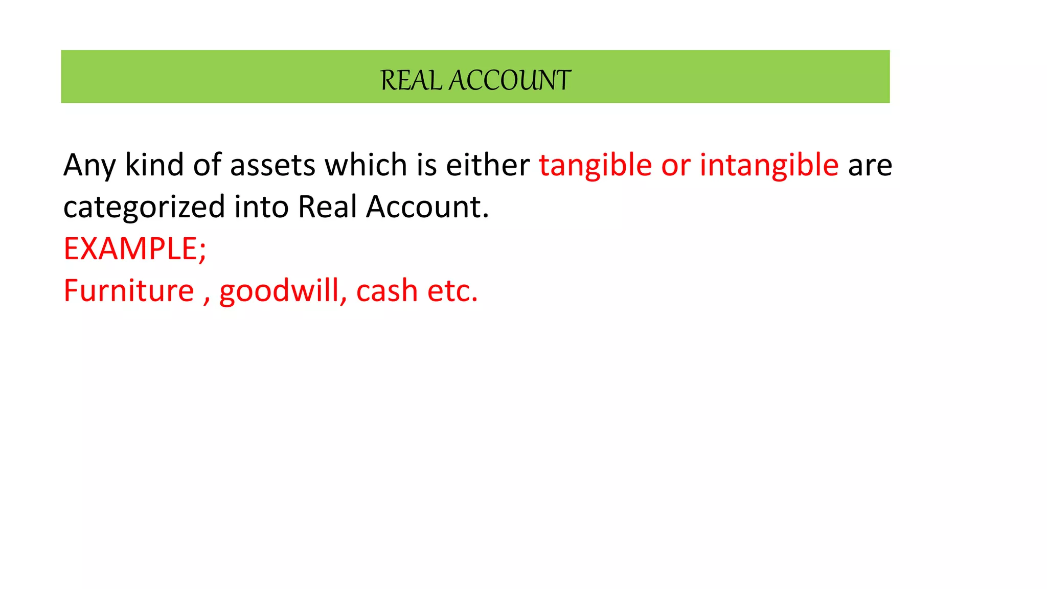 Classification of accounts || personal account || real account ...