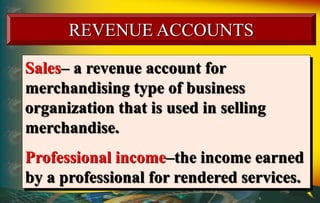 Classification of Accounts in Accounting | PPSX