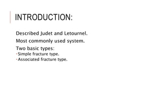 Classification of acetabular fractures | PPTX