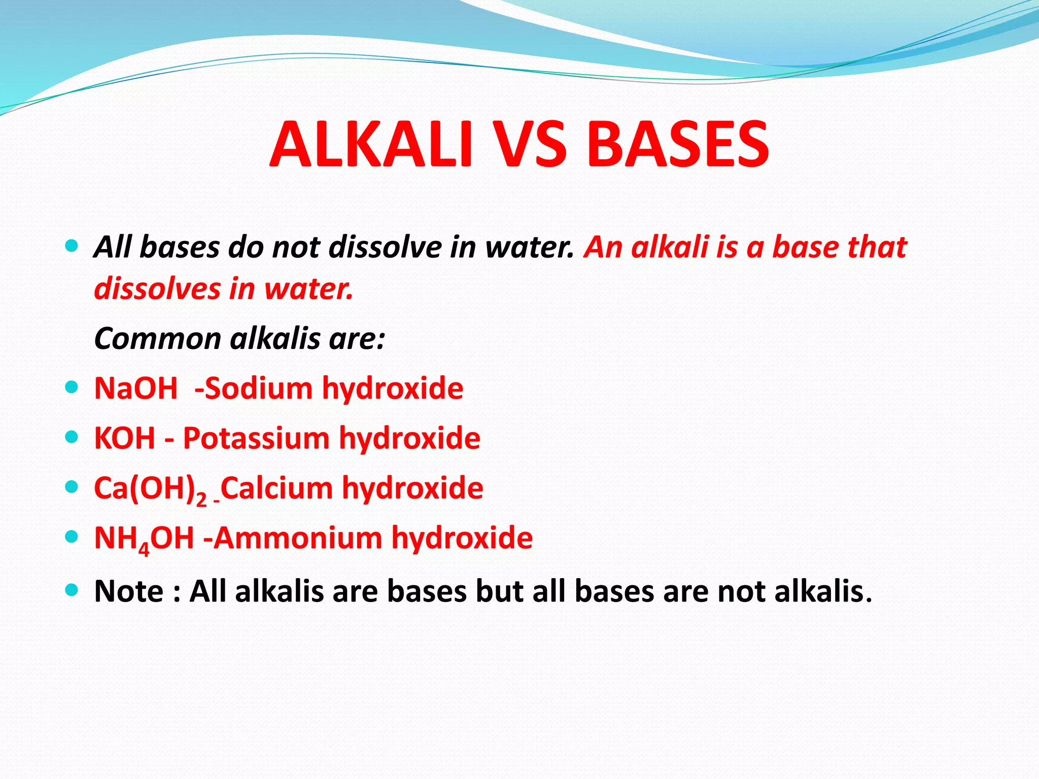Classification of acids & bases | PPTX