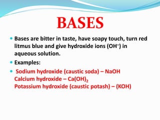 Classification of acids & bases | PPTX