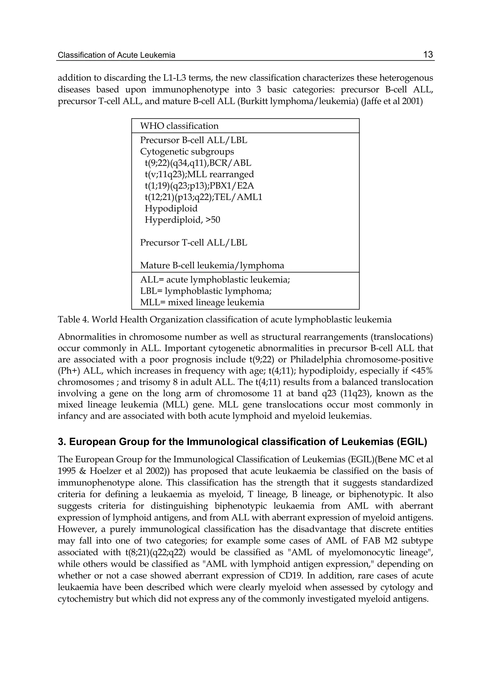 Classification of acute leukemia | PDF