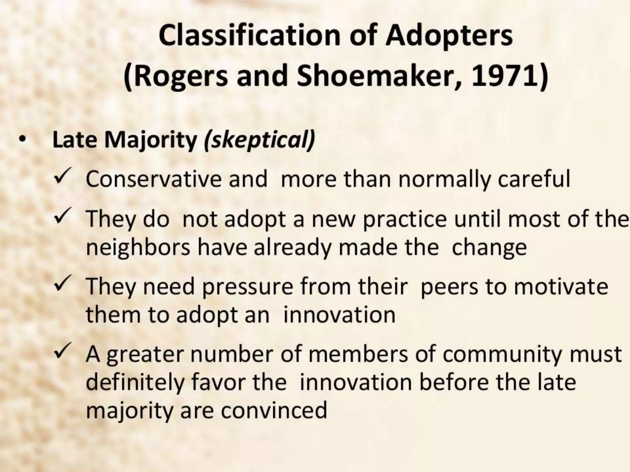 Classification of adoptersBy Mr Allah Dad Khan Visiting Professor The ...