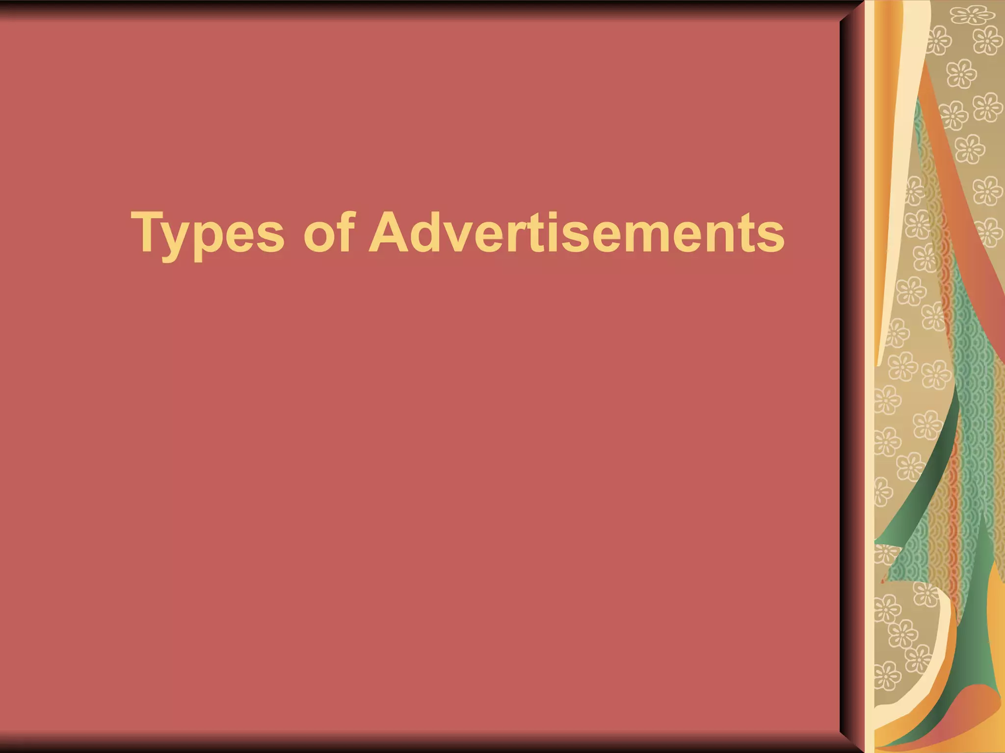 Classification of Ads or Types of ADs | PPT