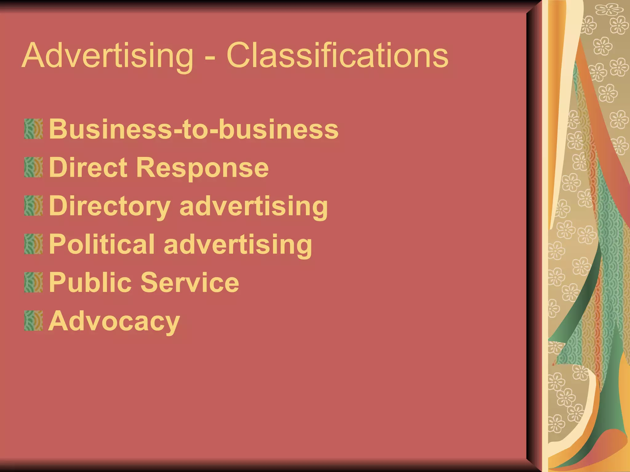 Classification of Ads or Types of ADs | PPT